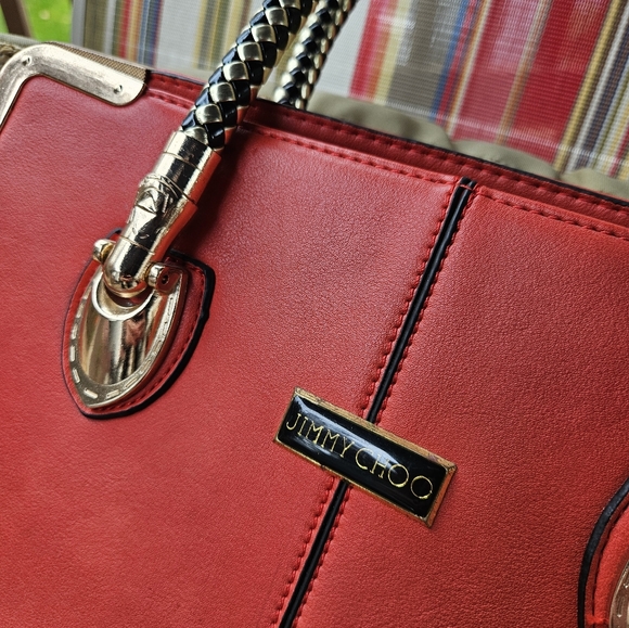 Jimmy Choo | Bags | Authentic Jimmy Choo Leather Designer Hand Bag ...